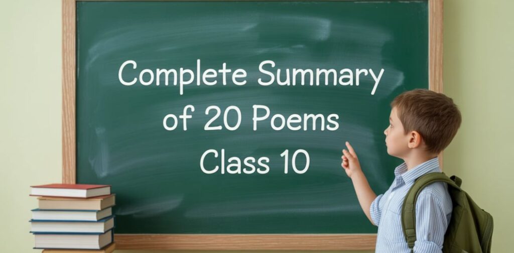 Complete Summary of 20 Poems Class 10