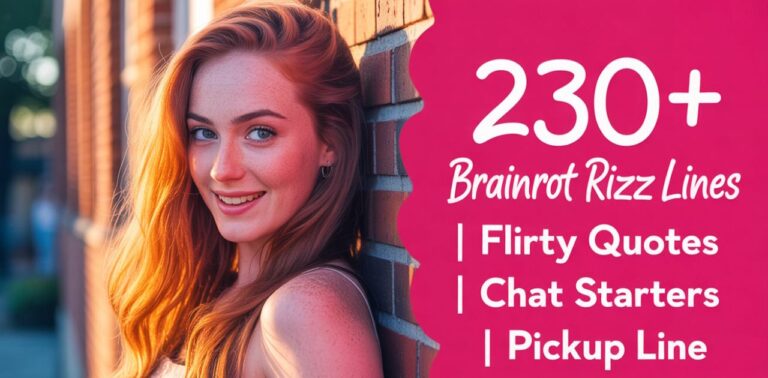 230+Brainrot Rizz Lines Chat Starters Flirty (Copy Paste)
