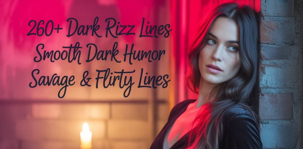 260+Dark Rizz Lines Smooth & Flirty Dark Humour (Copy Paste)
