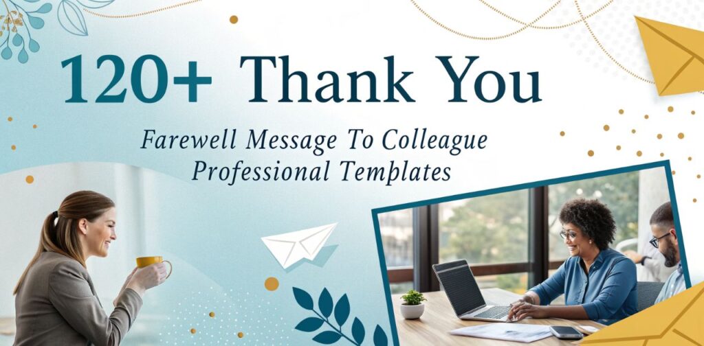 120+Thank You and Farewell Message To Colleague (Copy Paste)
